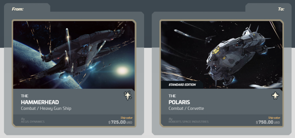 AEGIS Hammerhead to Polaris - CCU Upgrade - Star Citizen - Electricus's ...